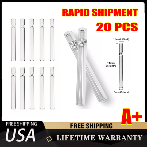 20pcs Thick Pyrex Glass Chillum Tobacco Pipe, Smoking pipe, Smooth One ...