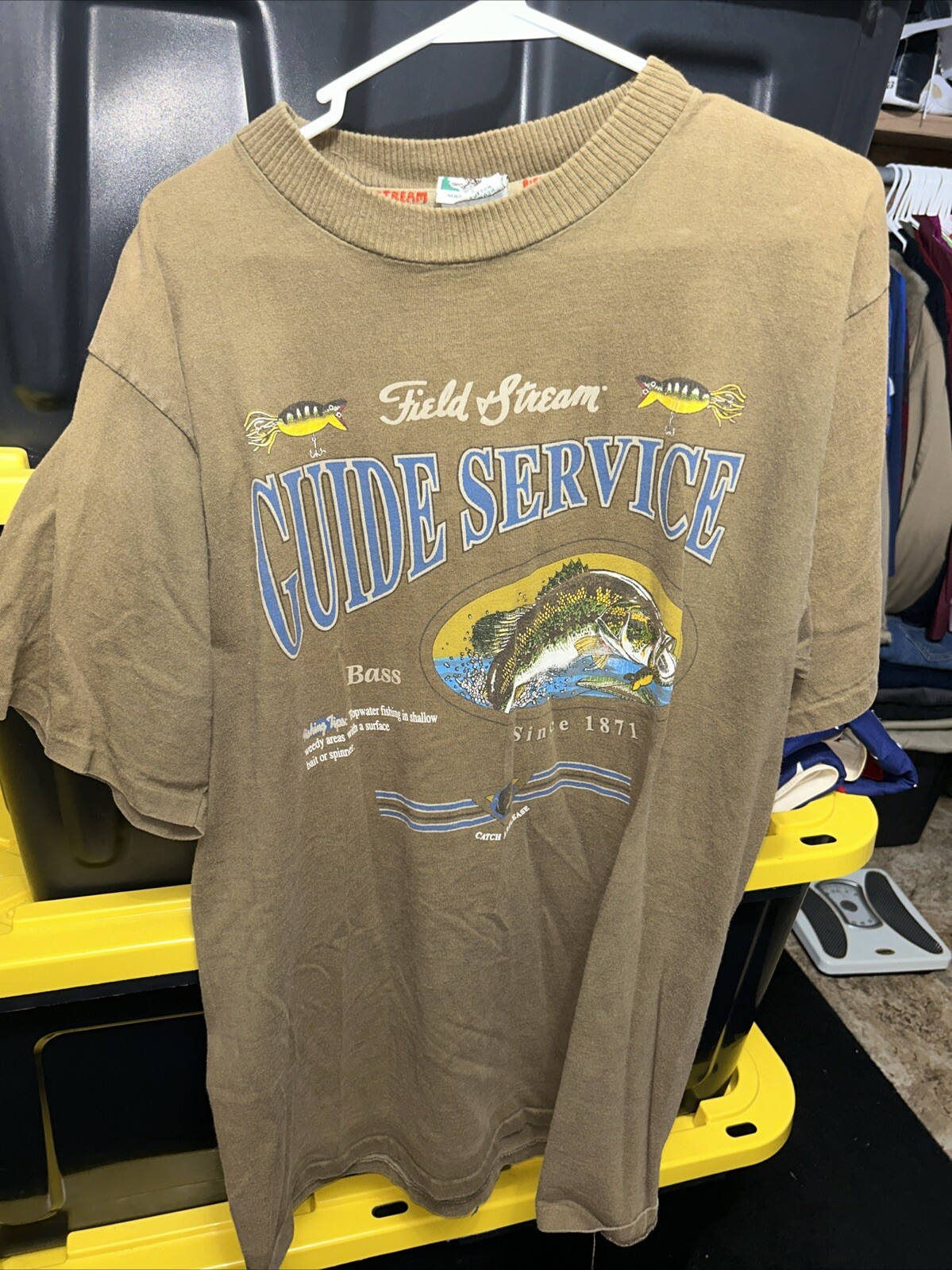 Vintage Field Stream Tee Shirt Men’s L Guide Service … - Gem