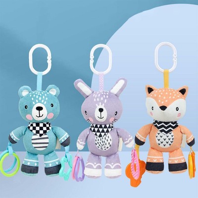 Soft Baby Hanging Rattles Toy Sensory Toy Decoration Pram Car Rattle ...