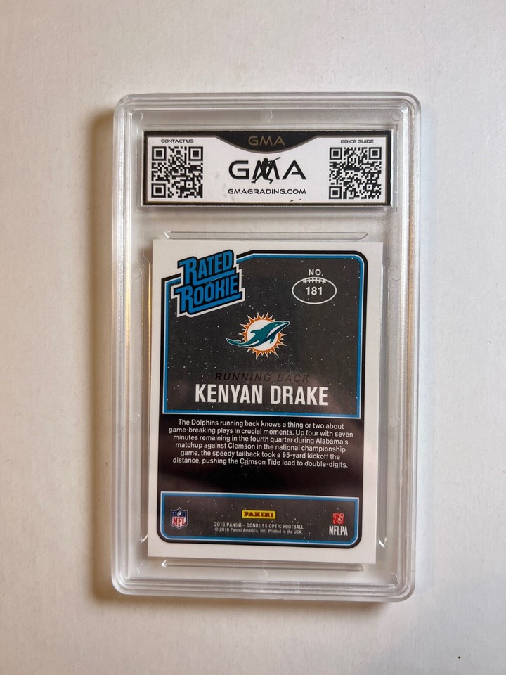 2016 DONRUSS OPTIC 181 KENYAN DRAKE RATED ROOKIE RC RED YELLOW PRIZM ...