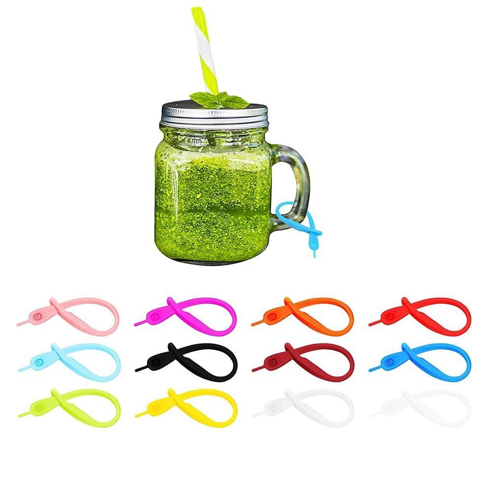48Pcs Colorful Cup Markers Modern Wine Glass Markers Drink Marker Bands ...