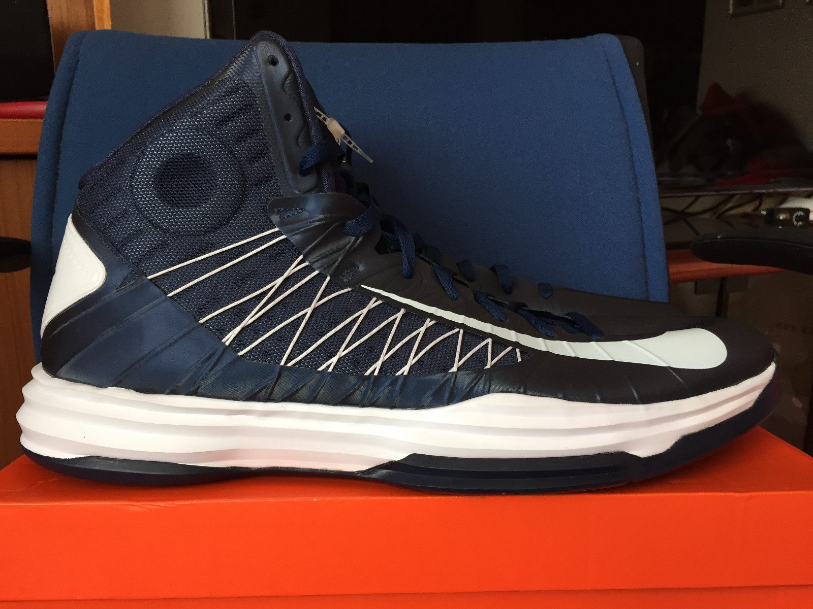 New Nike Zoom Hyperdunk 2012 Mens Sz 17.5 NAVY 524882 800 Basketball Shoes RARE! | eBay