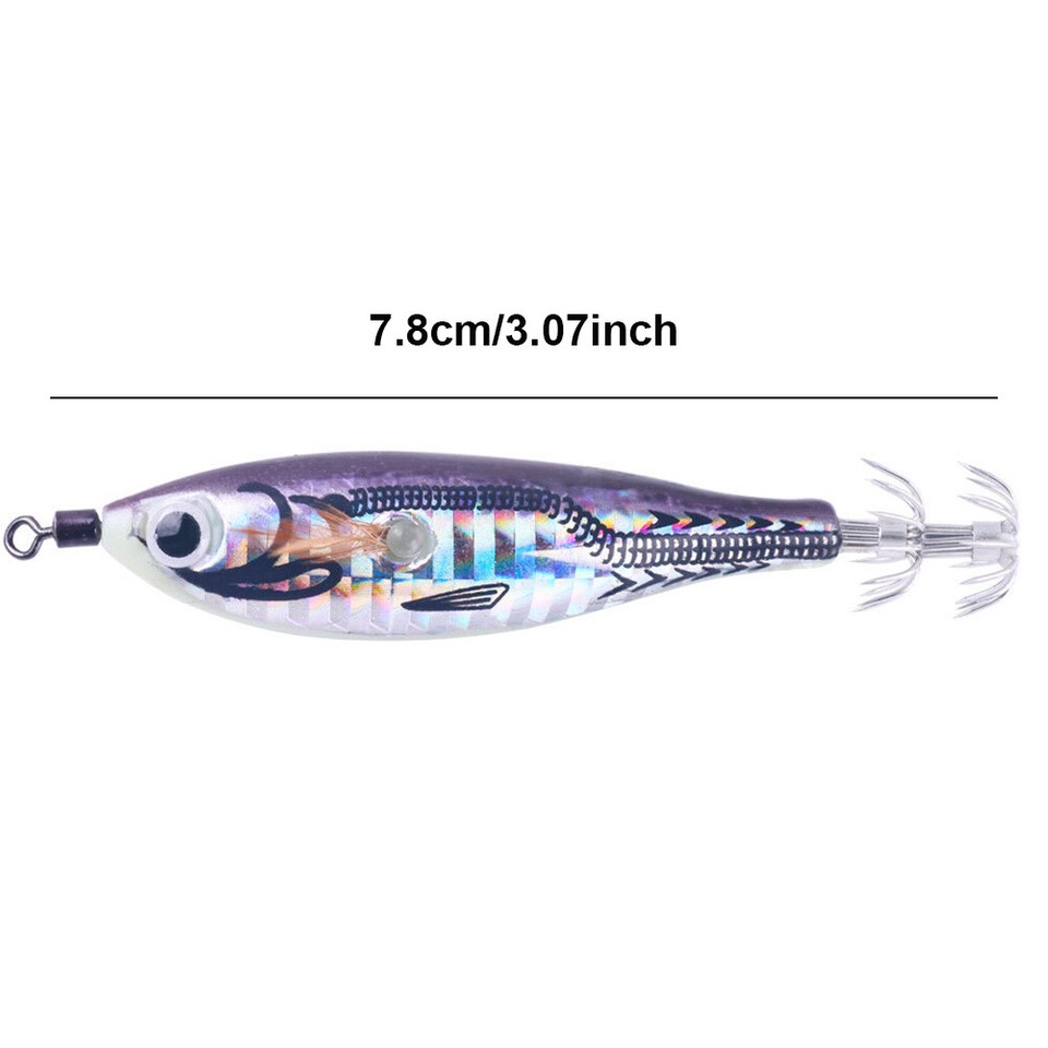 Luminous Fishing Lure Squid Jigs Artificial Squid Hook Jigging Baits ...