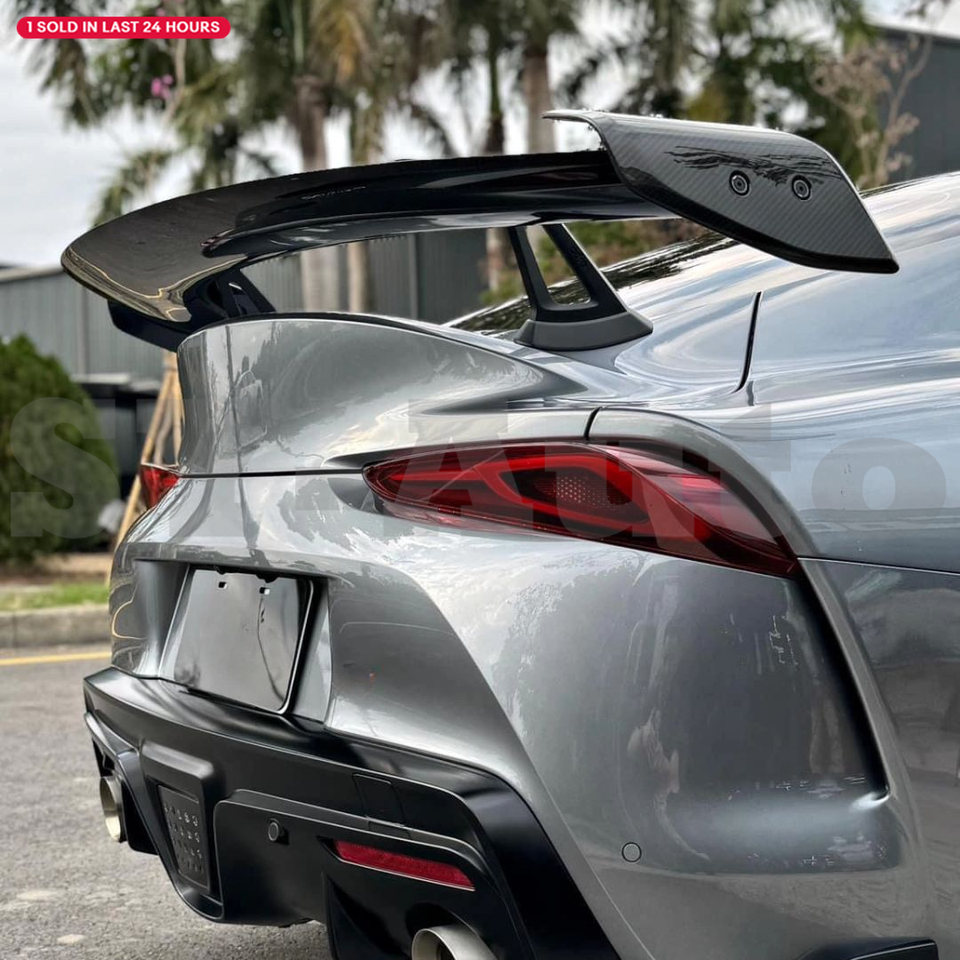 Real Carbon Rear Trunk Swan Neck Spoiler Wing For Toyota GR Supra A90 ...