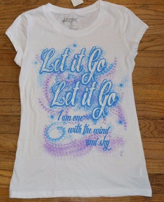 Disney Frozen Let it Go Lyrics by Lyrix Glitter T-Shirt Officially ...