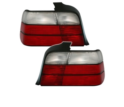 BMW 3 SERIES E36 SALOON 1990-1998 RED WHITE VT481 SET REAR LIGHTS TAIL ...