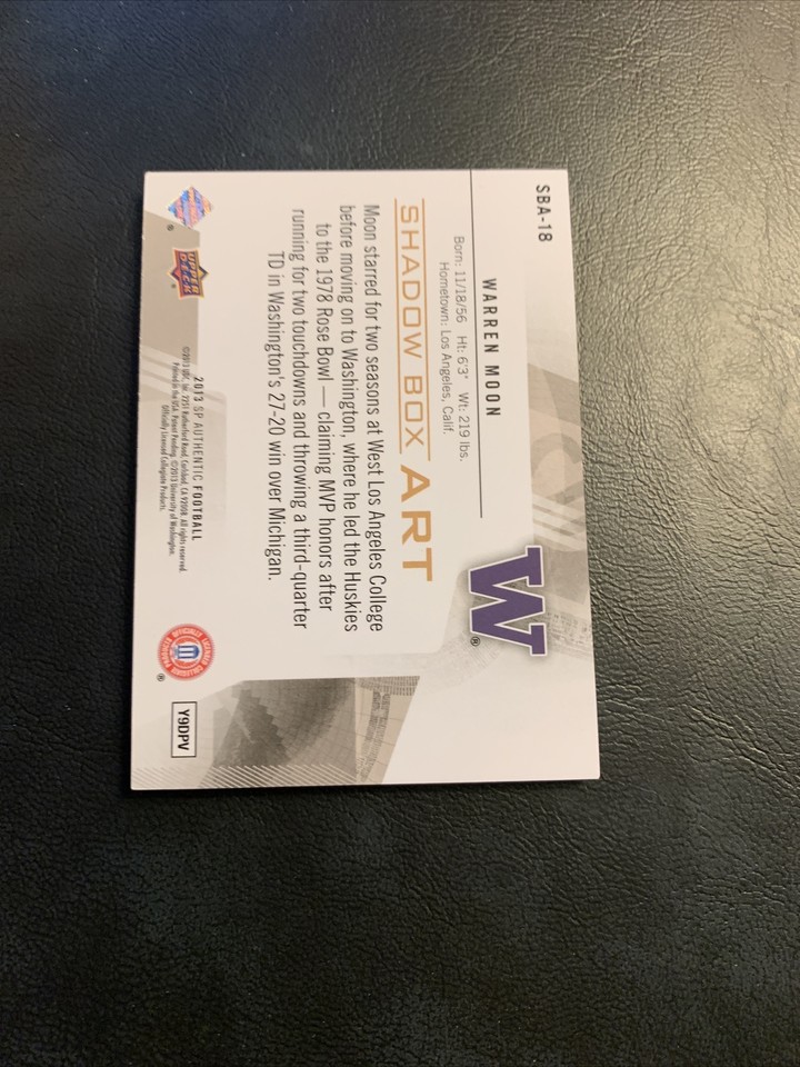 CBC 2013 SP authentic shadowbox Sba Warren Moon Washington Huskies | eBay