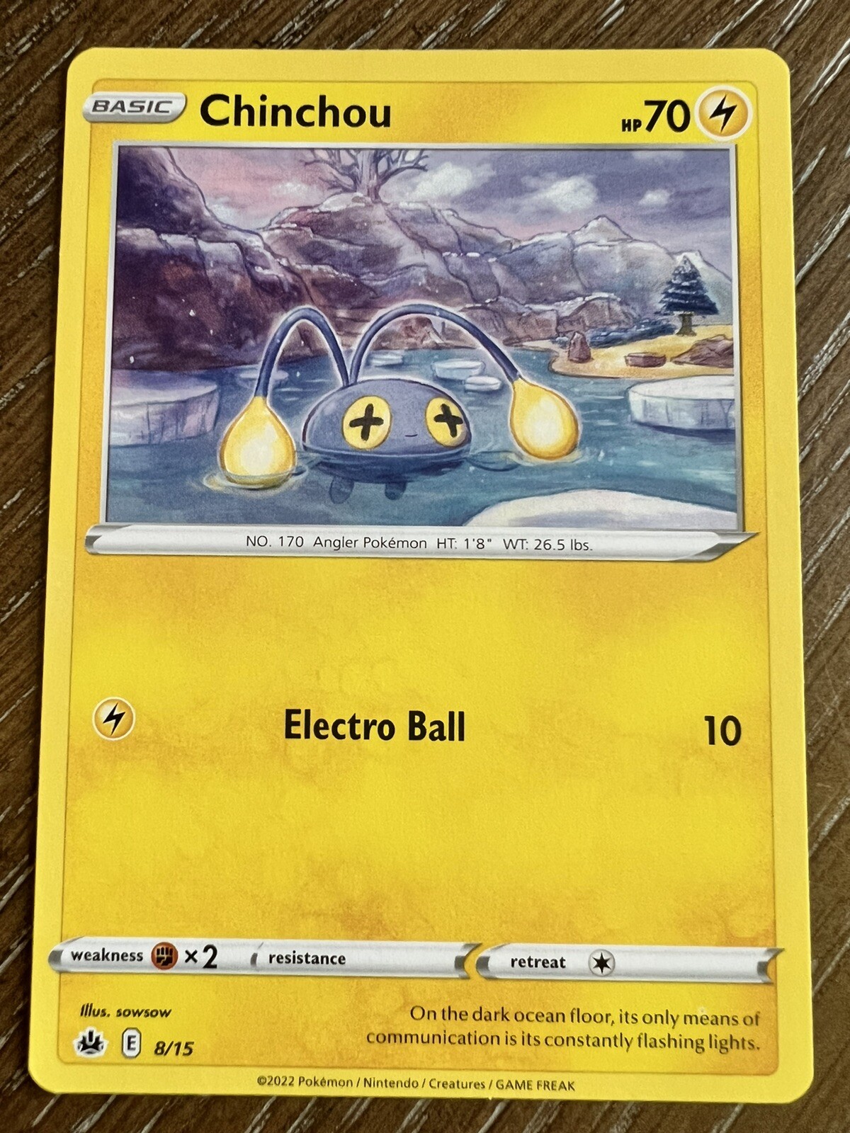 2022 Pokémon Chinchou Basic 8/15 Card HP70 | eBay