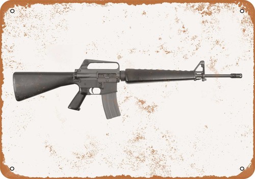 METAL SIGN - Gun Art - M16 Rifle -- Vintage Look | eBay