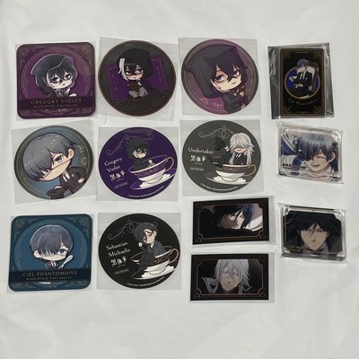 Black Butler Ciel Sebastian Undertaker Acrylic Keychain Clear Card Set ...