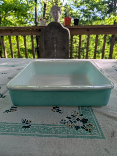 Pyrex 8" Square Turquoise Robin Egg Blue Ovenware Baking Dish #222 ...