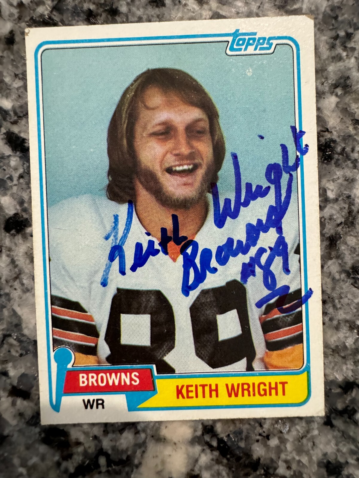 Keith Wright Signed CLEVELAND BROWNS Card 1981 Topps | eBay