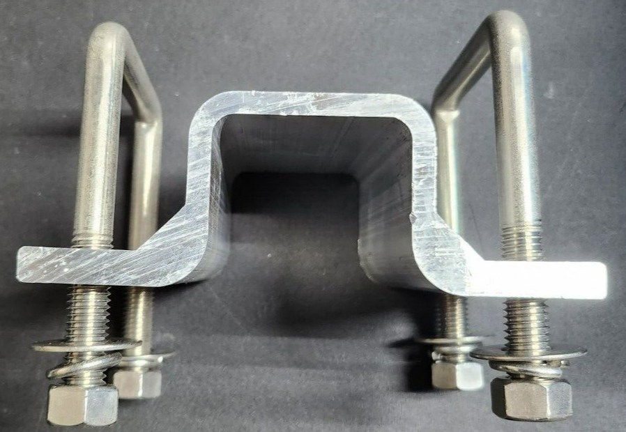 Boat Trailer Aluminum Bow V Guide Channel Hat Bracket Bunk Support with ...