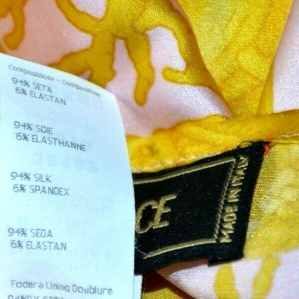 Gianni VERSACE Spring 2005 Silk Stretch Baroque Runway Dress US 2 4 6 ...