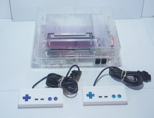 Transparent Clear Nintendo NES Video Game Console NES-001 with Blue LED ...