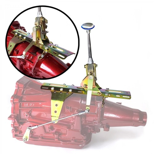 Deluxe Side Shift Transmission Shifter Kit w/ 6 Chrome Arm for GM TH350 ...