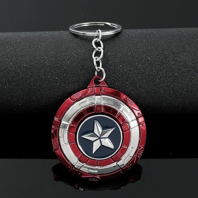 Marvel Captain America Shield Spinner Keychain Avengers Keyring | eBay UK