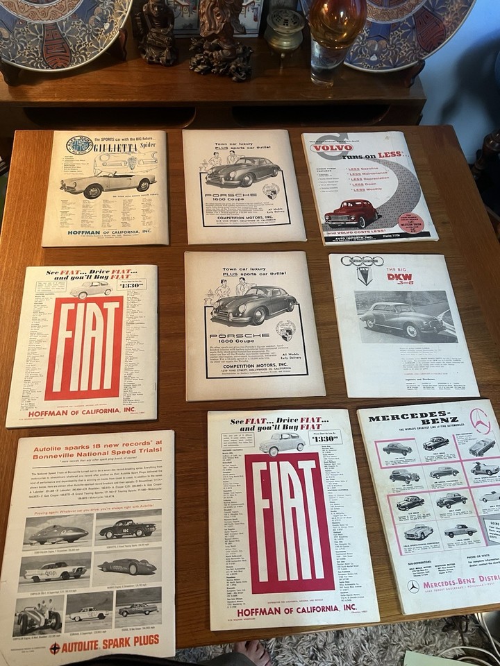 vintage car racing program lot 1950s California Hot Rods Sports Car ...