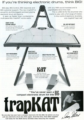 1994 Print Ad of KAT trapKAT Electronic Drum Kit w Danny Gottlieb | eBay