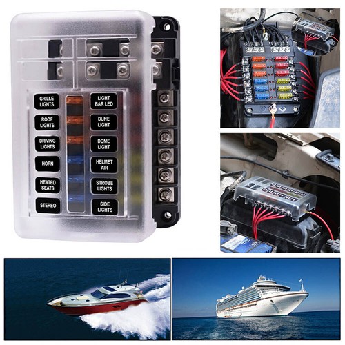25a Fuse Online LED Store 10-Way Blade Fuse Box LED Indicator For Blown ...