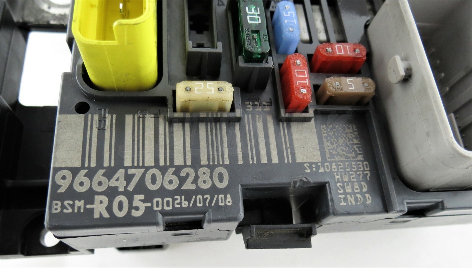 Peugeot Citroen BSM-R05-00 Fuse & Relay Box HW: 277 SW: 8D 9664706280 ...