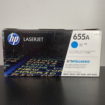 HP 655A Cyan Toner Cardridge CF451A for HP LJ M652 M653 MFP M681 MFP ...