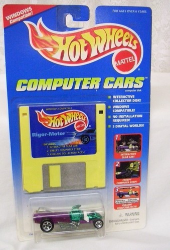 Hot Wheels Computer Cars Rigor Motor Race Car 1995 Mattel with Computer ...