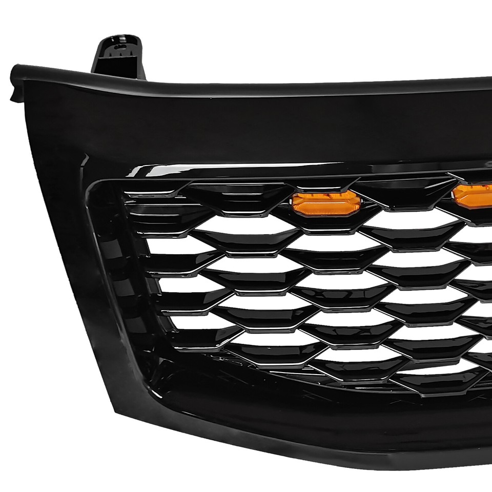 2012-2015 Honda Pilot Front Upper Honeycomb Gloss Black Grill Fit w ...