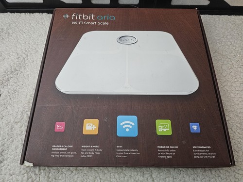 Fitbit Aria Wi-Fi Smart Scale FB201W Black BMI Tracking With Box | eBay