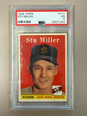 1958 Topps - Stu Miller #111 PSA 5 EX | eBay