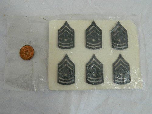 US Army Grade Command Sgt Major E-9 Insignia Subdued Chevron Pin 3 Pair ...