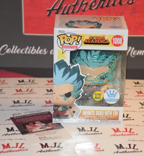 JUSTIN BRINER SIGNED/AUTOGRAPHED MHA INFINUTE DEKU 1008 FUNKO POP W ...