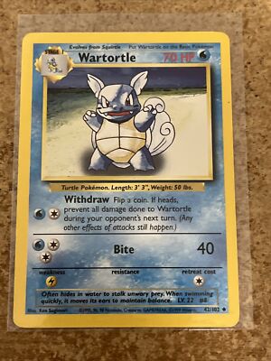 Wartortle 1995 Pokemon Card 42/102 Non Holo | eBay