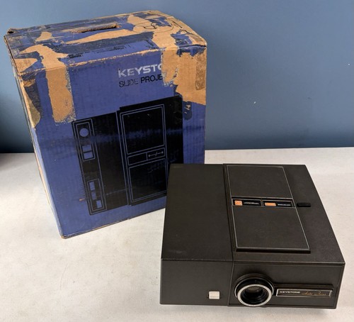 Vintage Keystone K-900 Slide Projector w/ Tray, Manual, Box - Tested ...
