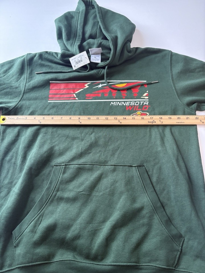 NHL Minnesota Wild Men's Medium Green Hoodie 60/40 Cotton/Poly NWT $50 ...
