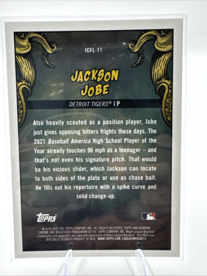 2022 Bowman Chrome - It Came to the League Jackson Jobe #ICFL-11 (RC ...