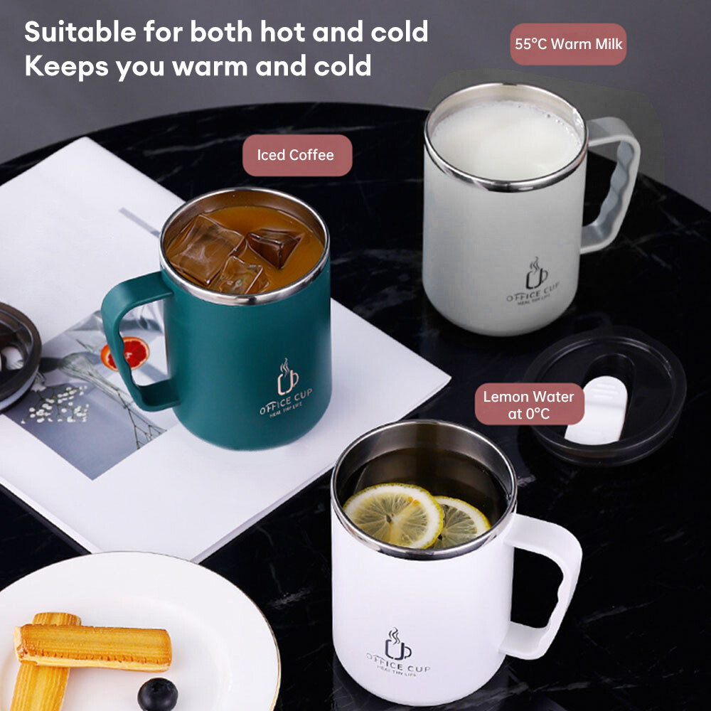 Coffee Mug Stainless Steel Double Wall Insulated Travel Mug Cup with ...