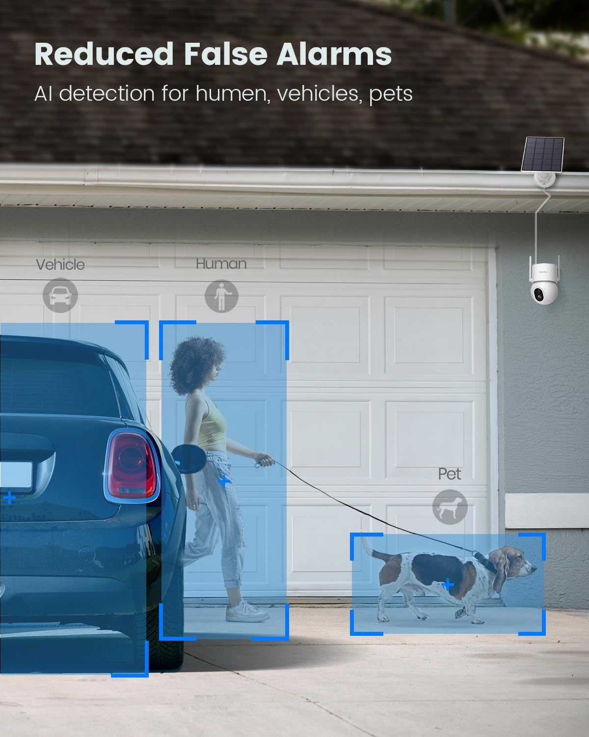 Outdoor Security Camera 5MP 3K, Solar Security Camera Outdoor Wireless ...