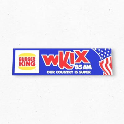 WKIX 85 Country Bumper Sticker - NORTH CAROLINA Vintage Style Radio ...
