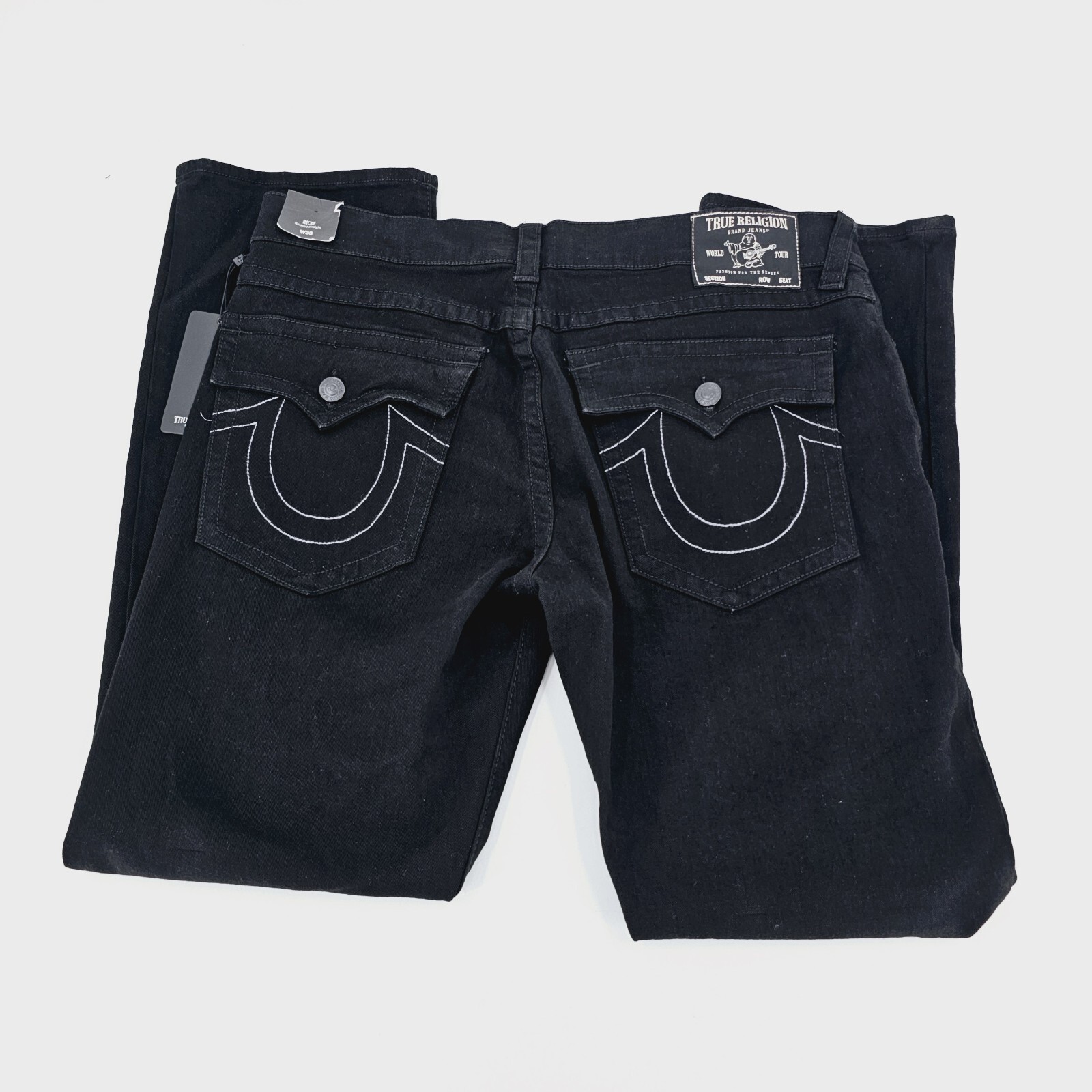 True Religion Ricky SN Flap Relax Straight Jean Mens Sz 36 Body Rinse ...