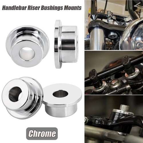 CNC Solid Billet Handlebar Riser Bushings for Harley Softail Dyna ...