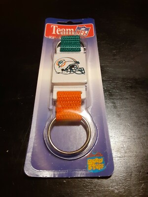 NOS Nfl Football Team Keyring Keychain Miami Dolphins vintage vtg snap ...