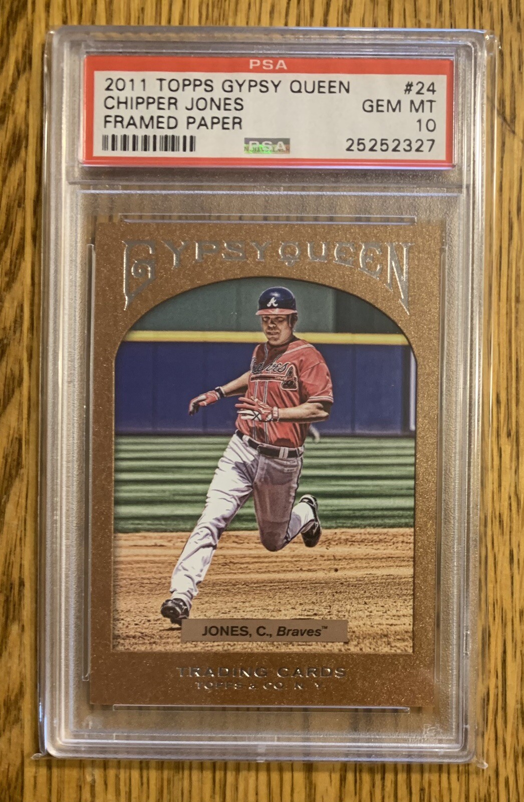 2011 Topps Gypsy Queen - Framed Paper #24 Chipper Jones /999 for sale ...
