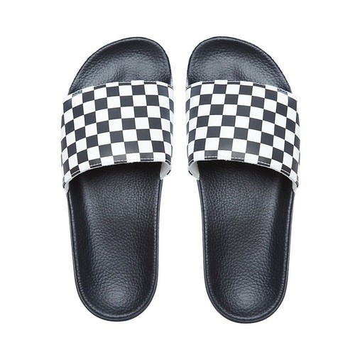 Vans La Costa Slide-On Checkerboard True White Black Slides New Summer ...