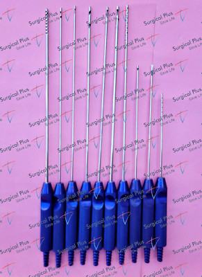 Liposuction Fixed Handle Cannulas Set of 10 Pcs Lipo Plastic Cosmetic ...