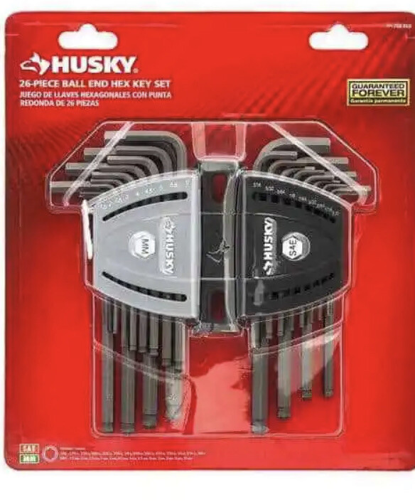 Husky SAE/Metric Ball End Hex Key Set (26-Piece) | eBay