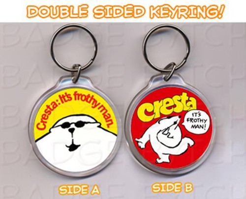 CRESTA BEAR round KEYRING - IT'S FROTHY MAN! | eBay UK
