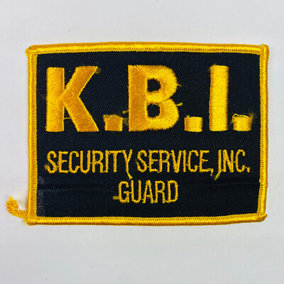 KBI Security Service Inc Guard Patch F1 | eBay