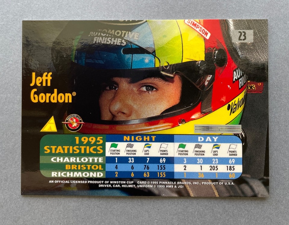 1995 Pinnacle Zenith Jeff Gordon Racing Hot Guns #23 Nascar | eBay