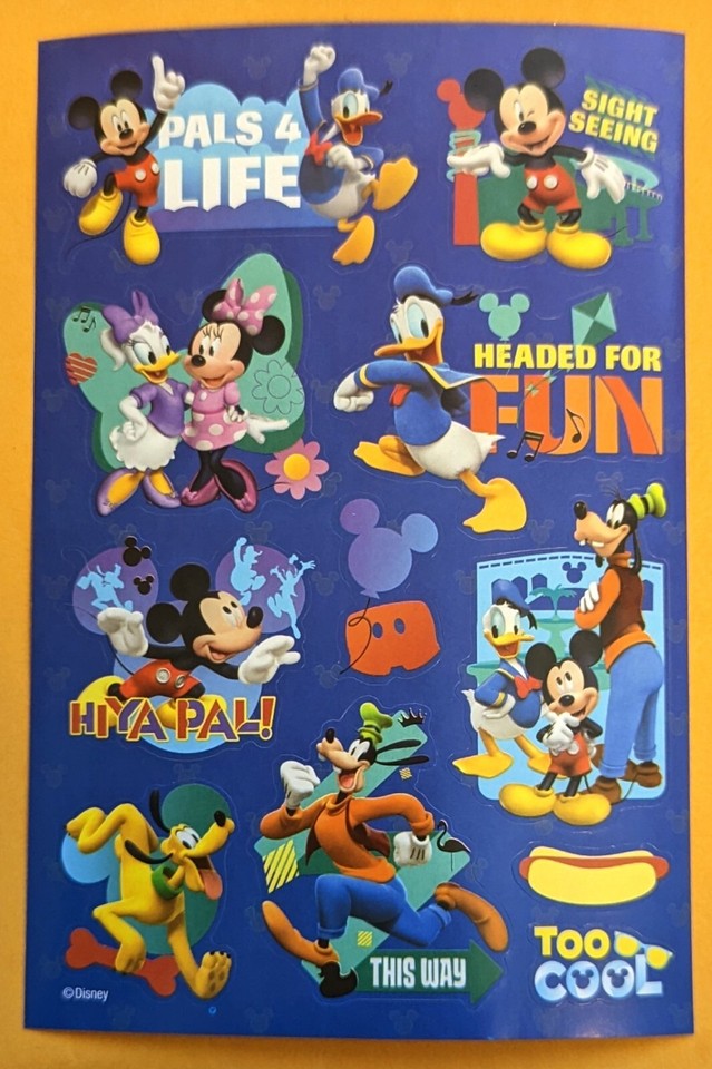 Disney Mickey Mouse Sticker Set of 2 Sheets | eBay